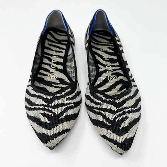 Rothy's | Shoes | Rothys Retired Zebra Print Colbalt Blue Trim Pointy ...
